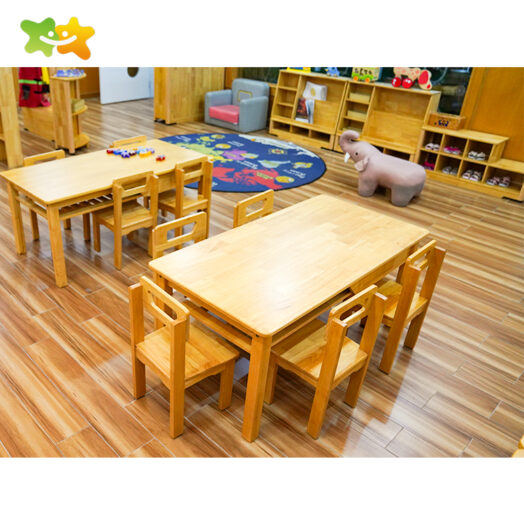 Nursery Furniture Daycare Kids Wooden Tables And Chair Sets